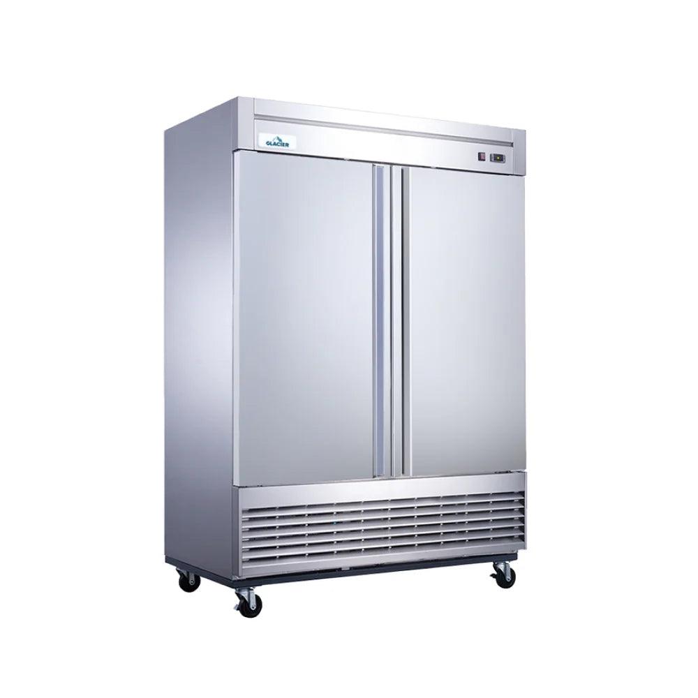 Glacier GF-2 55" Bottom Mount Solid 2-Door Reach-In Freezer — Kitchen Equipped